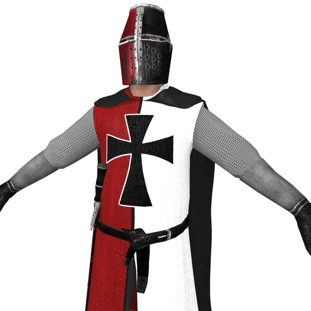 3d medieval templar model