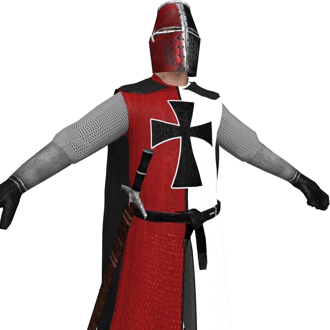 3d medieval templar model