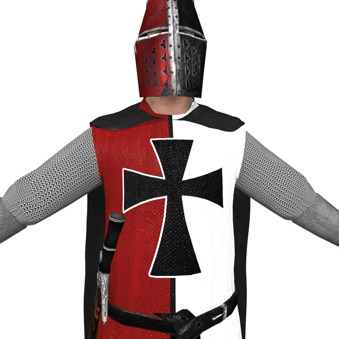 3d medieval templar model