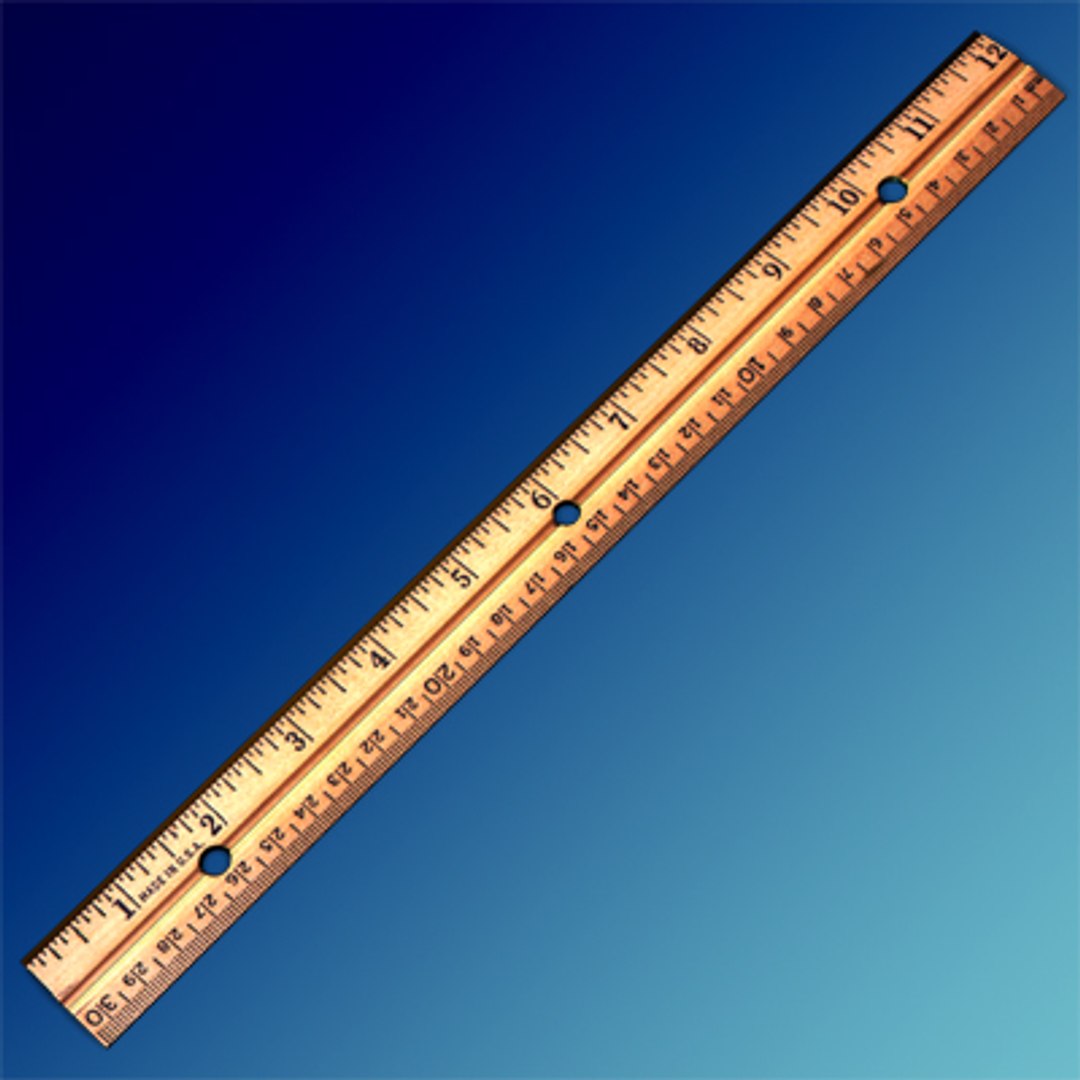 Wooden Ruler Obj