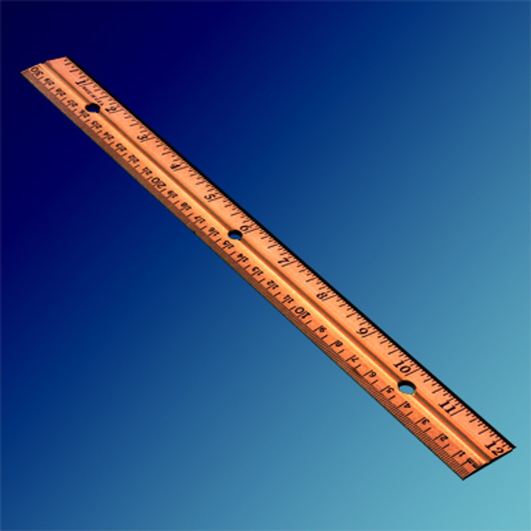Wooden Ruler Obj