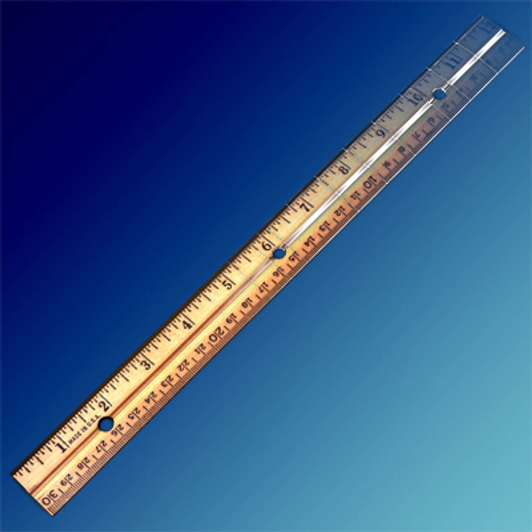 Wooden Ruler Obj