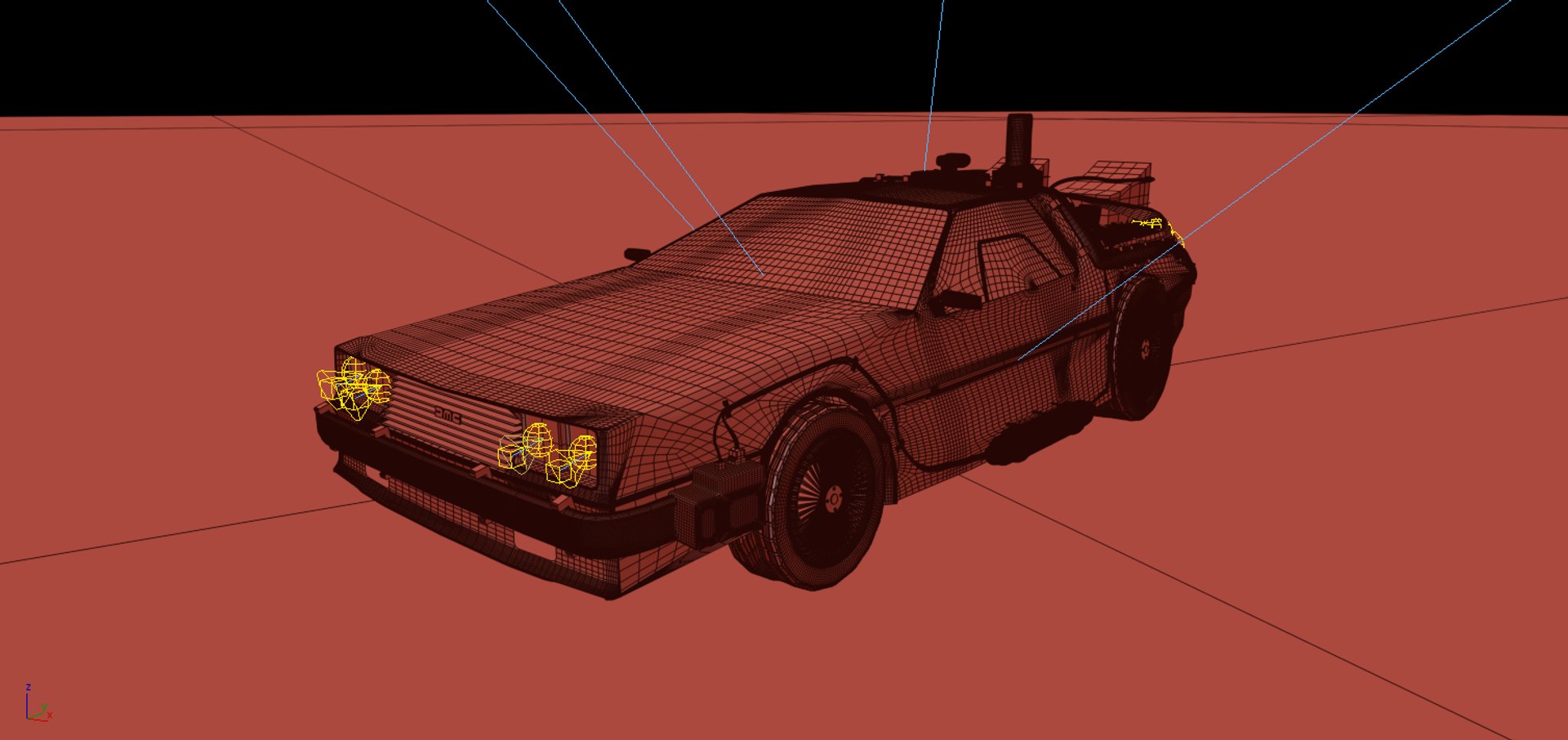 3d Delorean Dmc 12 Model