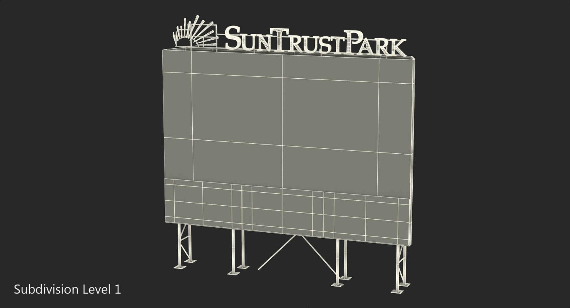 3D Model Stadium Scoreboard Board Score - TurboSquid 1369374