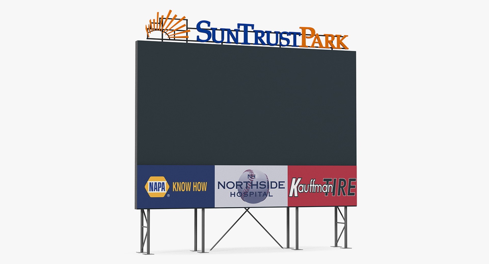 3D Model Stadium Scoreboard Board Score - TurboSquid 1369374