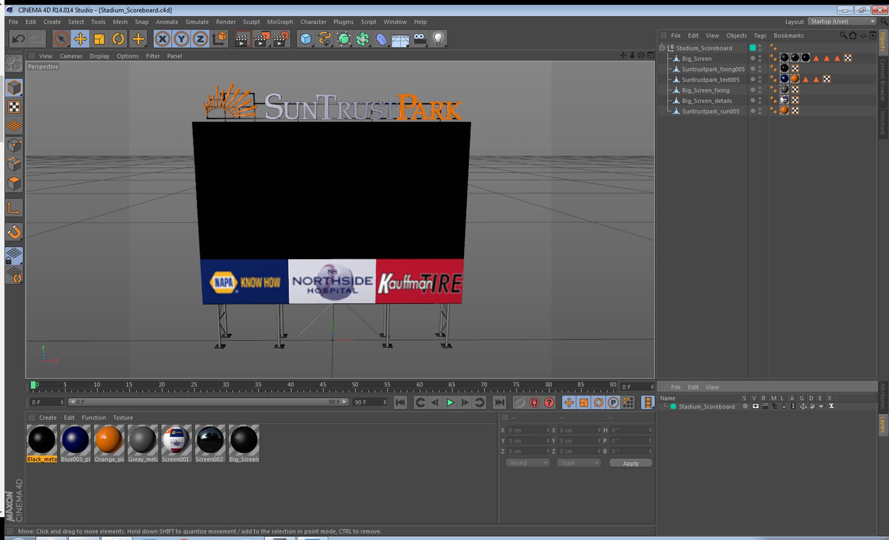 3D Model Stadium Scoreboard Board Score - TurboSquid 1369374