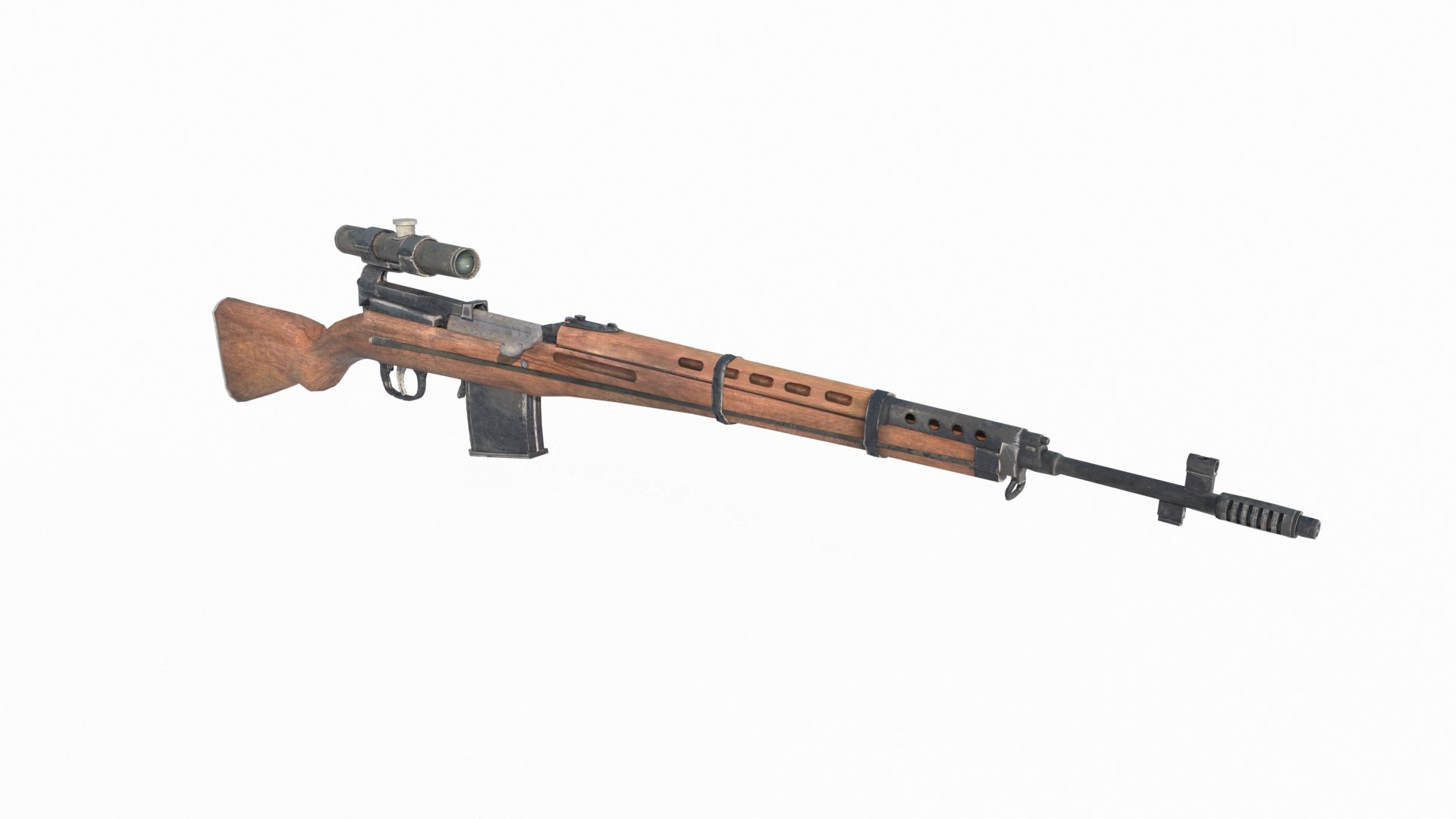 Old Style Weapon Sniper Rifle M14 3D Model - TurboSquid 2331701