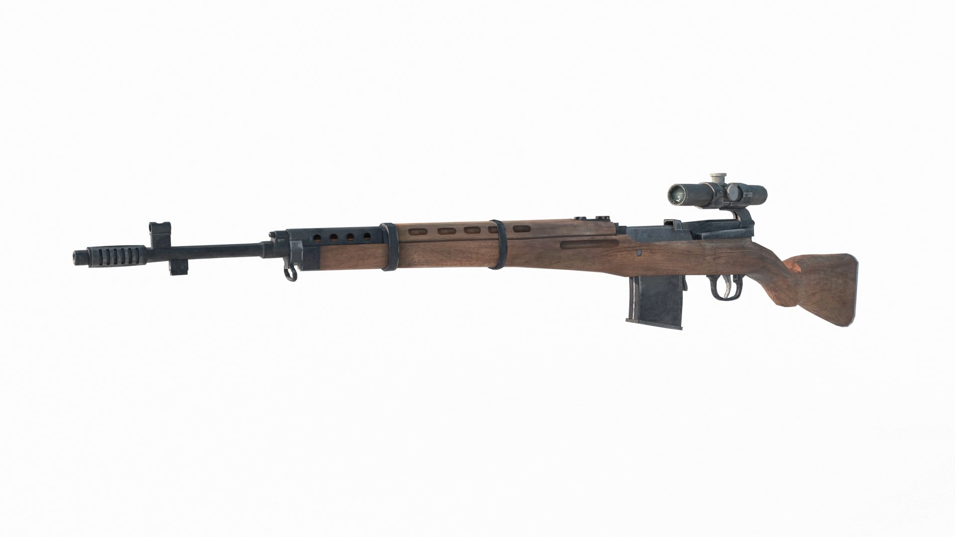 Old Style Weapon Sniper Rifle M14 3D Model - TurboSquid 2331701