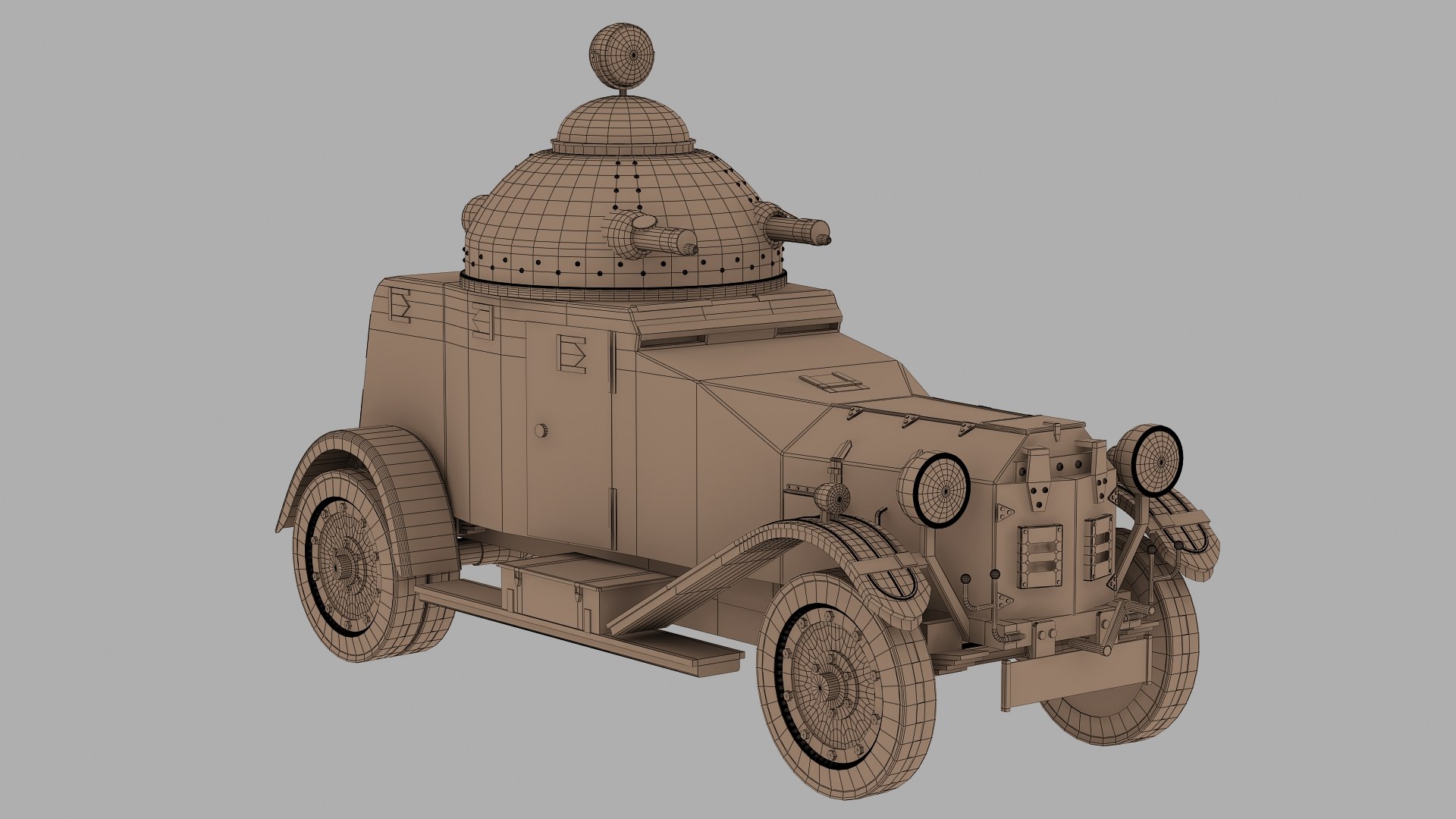 3d Ww2 Vickers Crossley 25