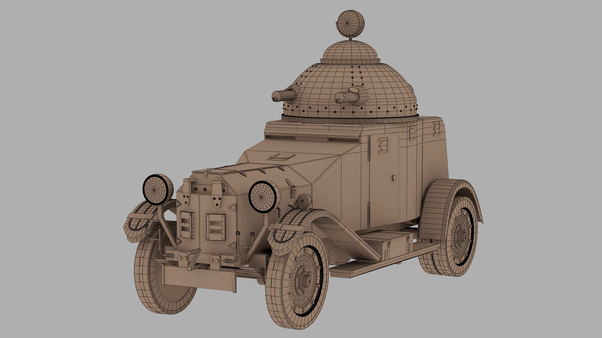 3d Ww2 Vickers Crossley 25