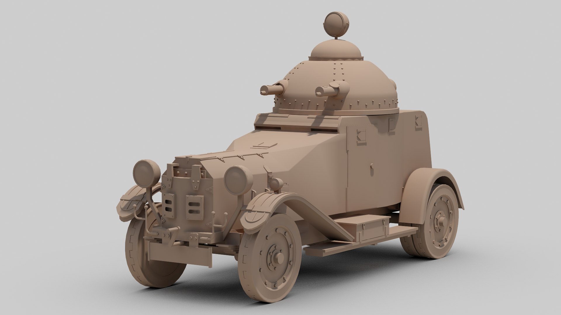3d Ww2 Vickers Crossley 25