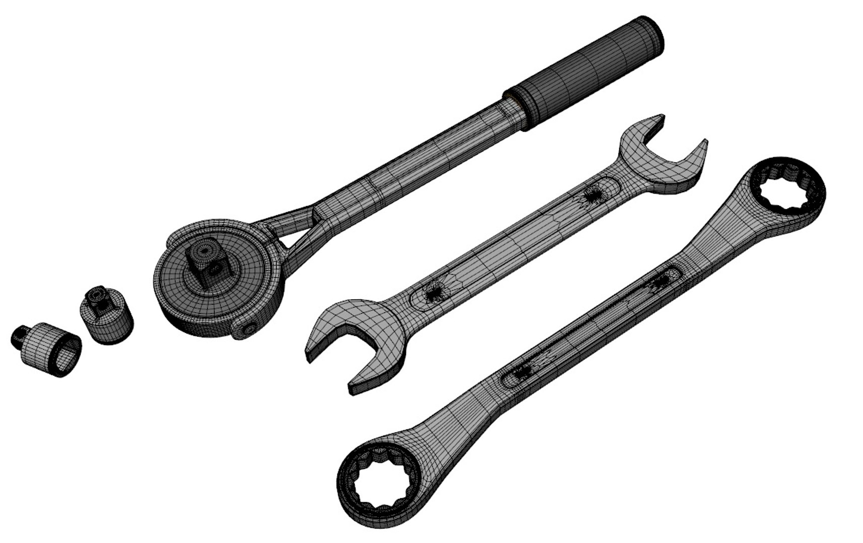 3D Model Tool Set Wrench - TurboSquid 1187359