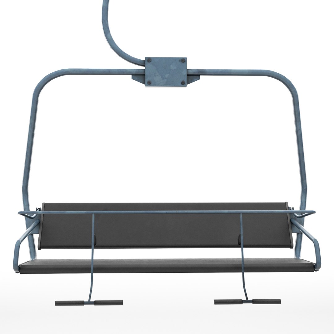 ski lift chair polys 3d model