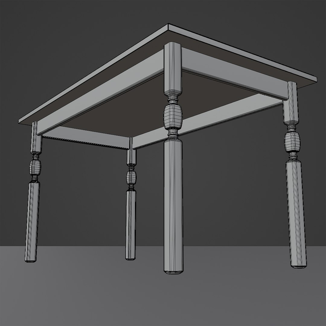 Wooden Table V2 3D Model - TurboSquid 2204794