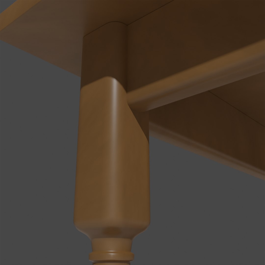 Wooden Table V2 3D Model - TurboSquid 2204794