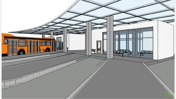 modelo 3d Transport hub - Revit model - TurboSquid 2018309