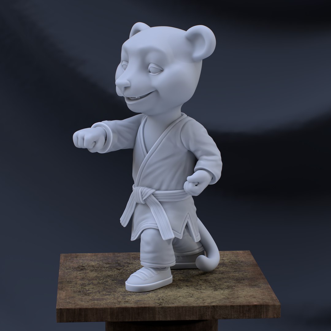 3D Karate Tiger Cub 1 Model - TurboSquid 1918882