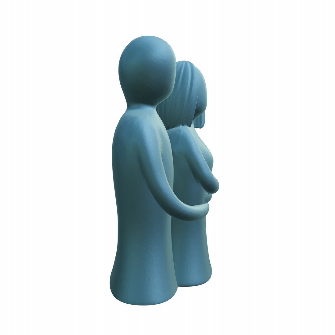 Couple Hugging Figure 3D Model - TurboSquid 2199600