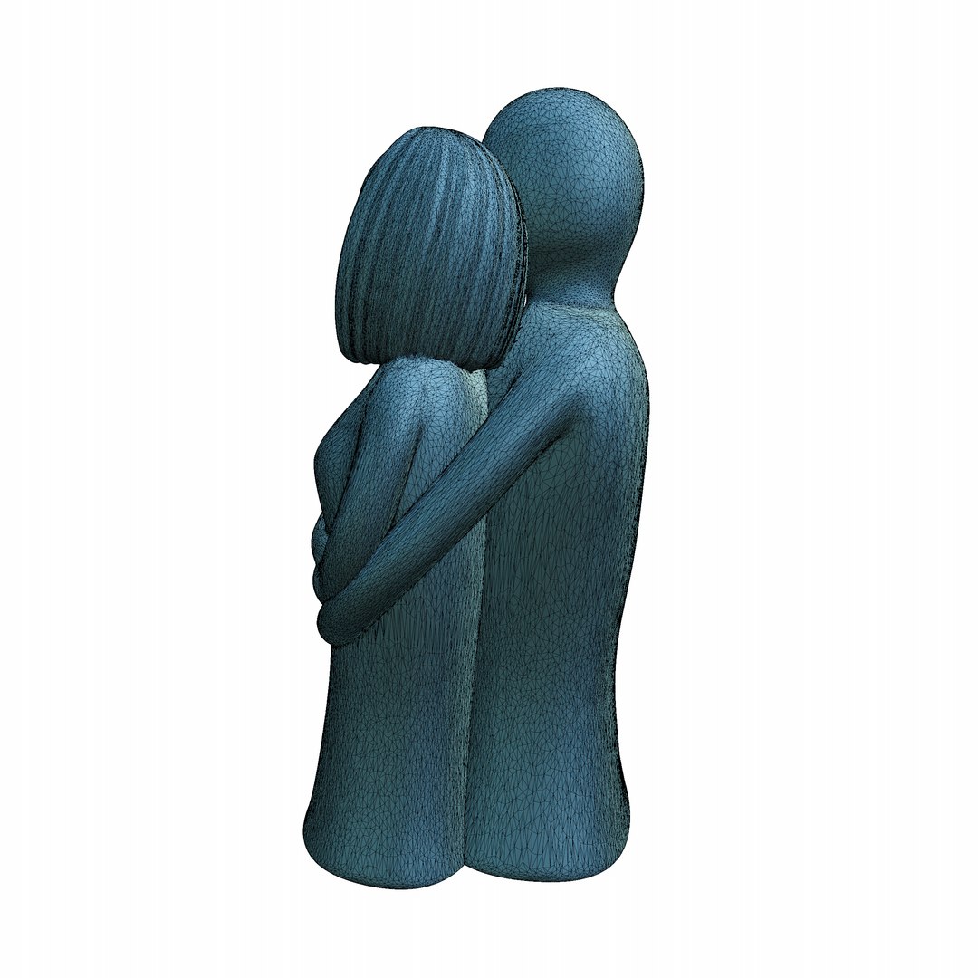 Couple Hugging Figure 3D Model - TurboSquid 2199600