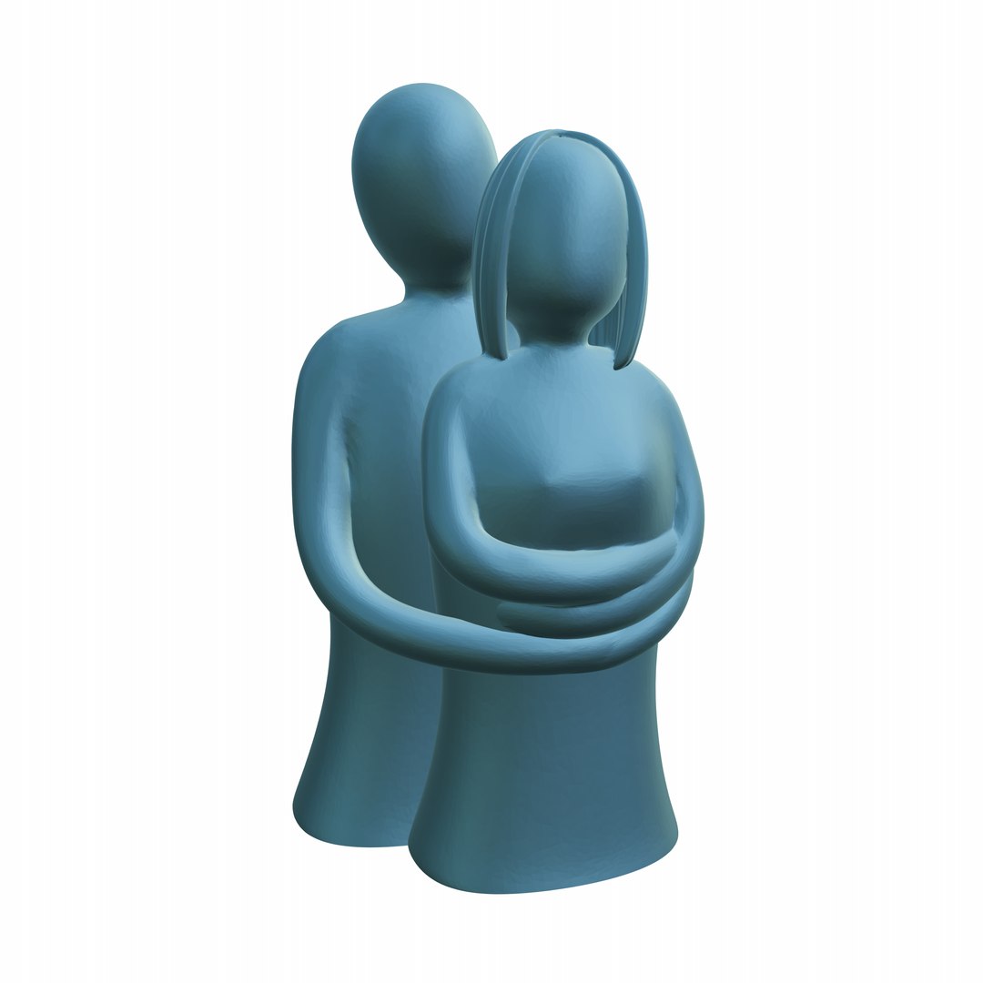 Couple Hugging Figure 3D Model - TurboSquid 2199600