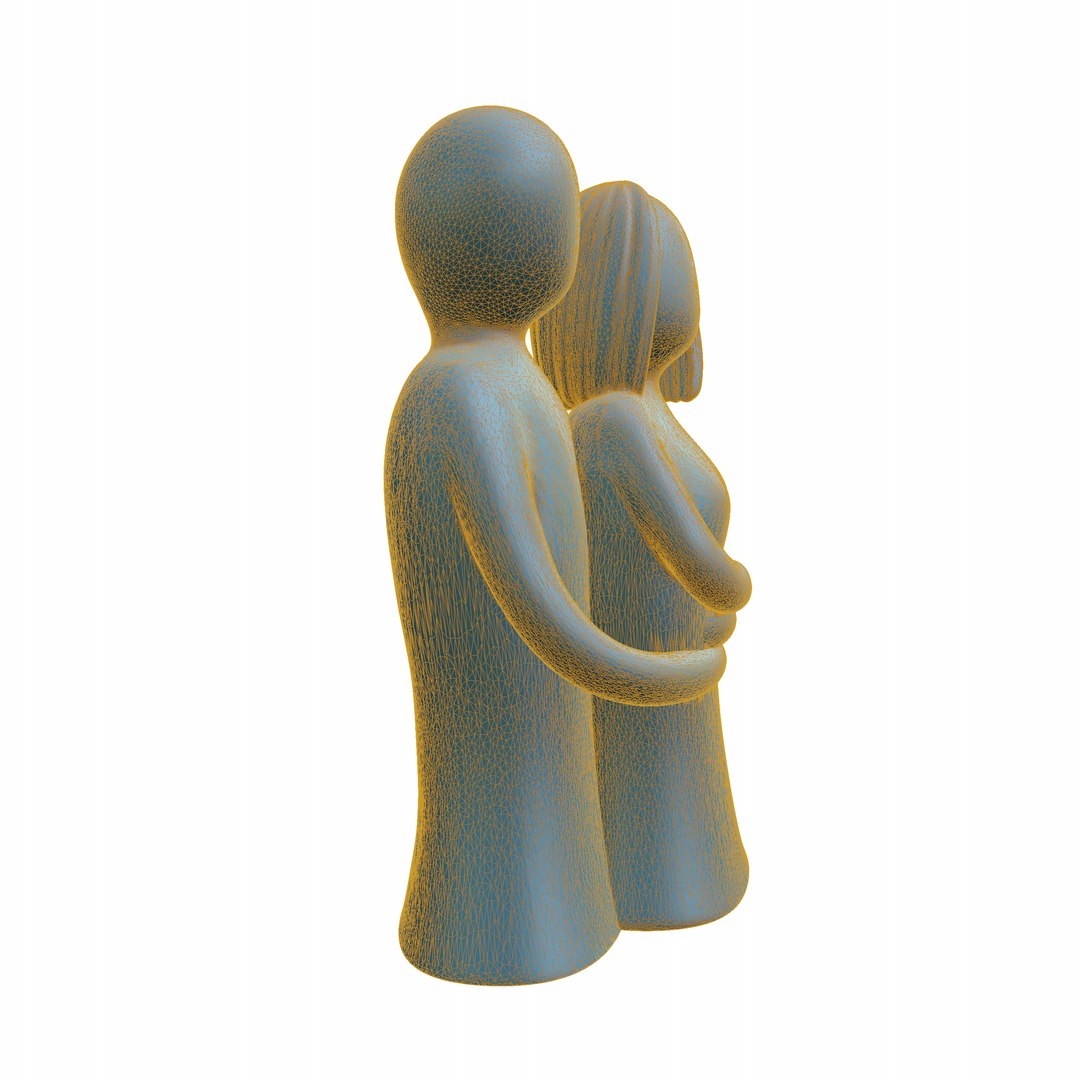 Couple Hugging Figure 3D Model - TurboSquid 2199600
