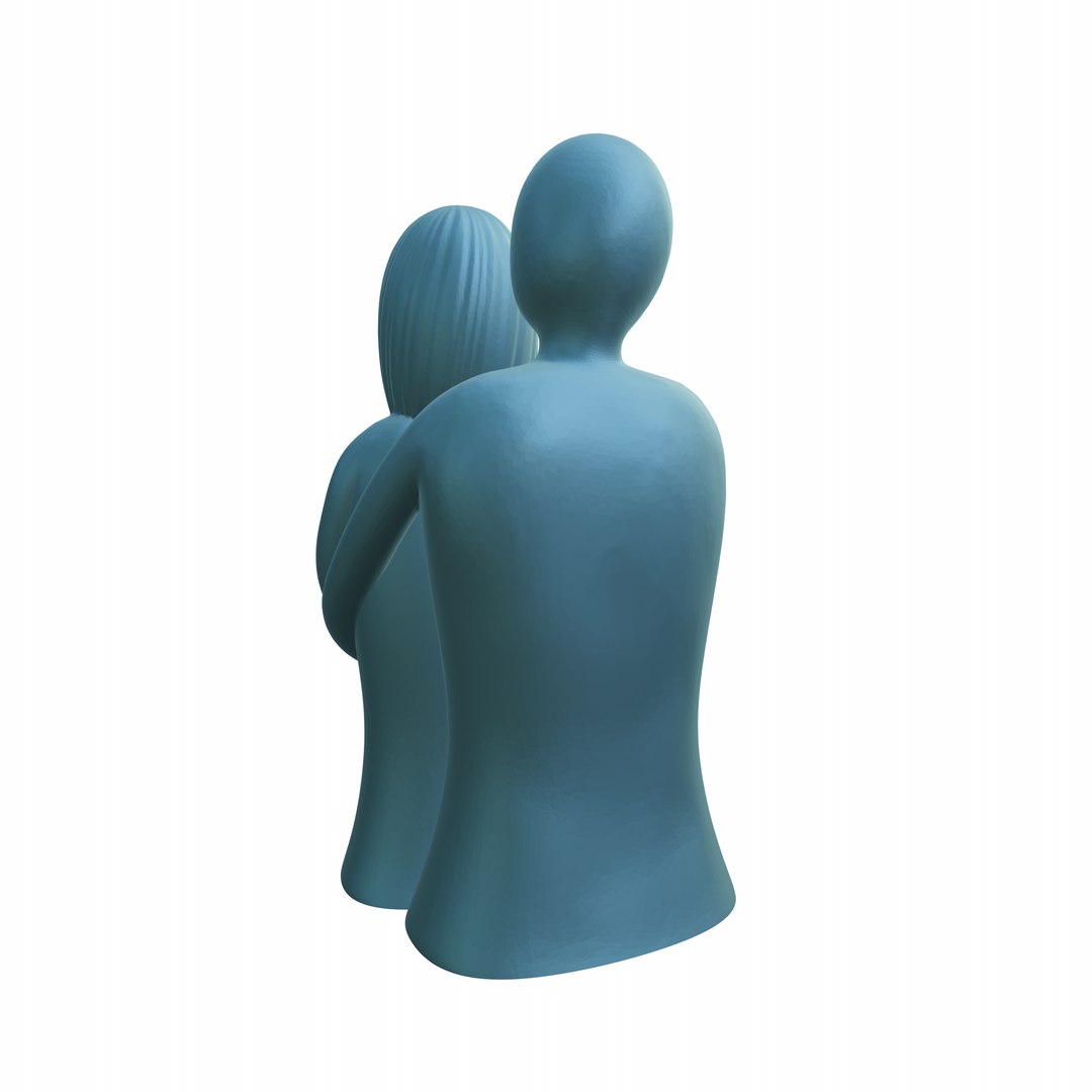 Couple Hugging Figure 3D Model - TurboSquid 2199600