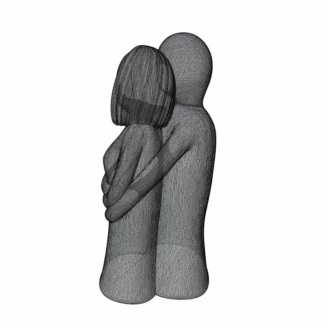 Couple Hugging Figure 3D Model - TurboSquid 2199600