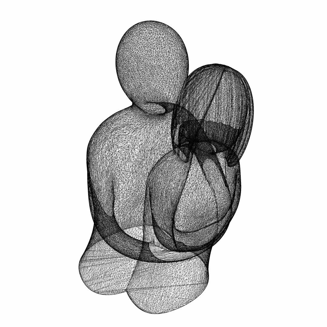 Couple Hugging Figure 3D Model - TurboSquid 2199600