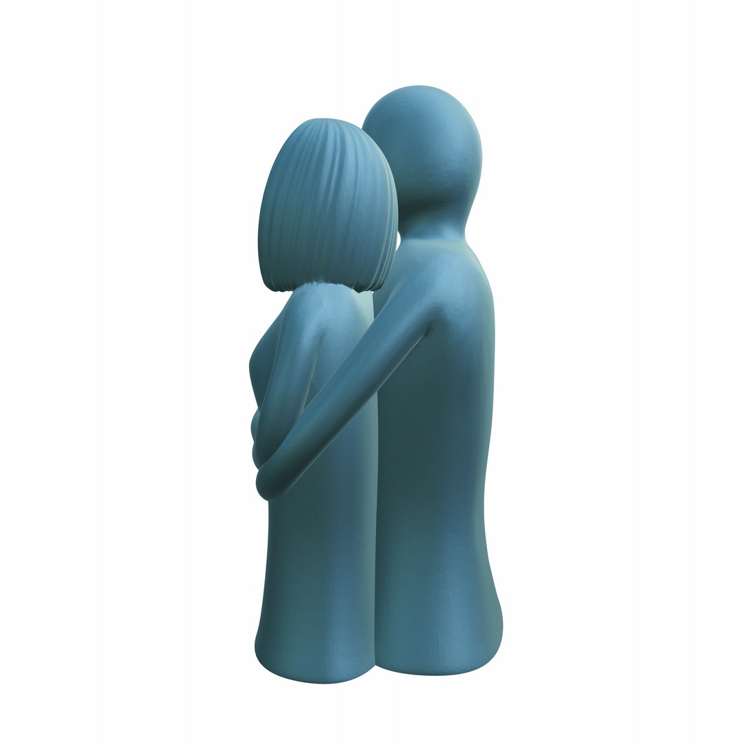 Couple Hugging Figure 3D Model - TurboSquid 2199600