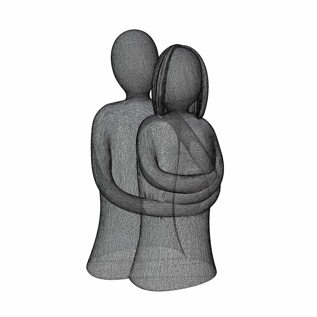 Couple Hugging Figure 3D Model - TurboSquid 2199600