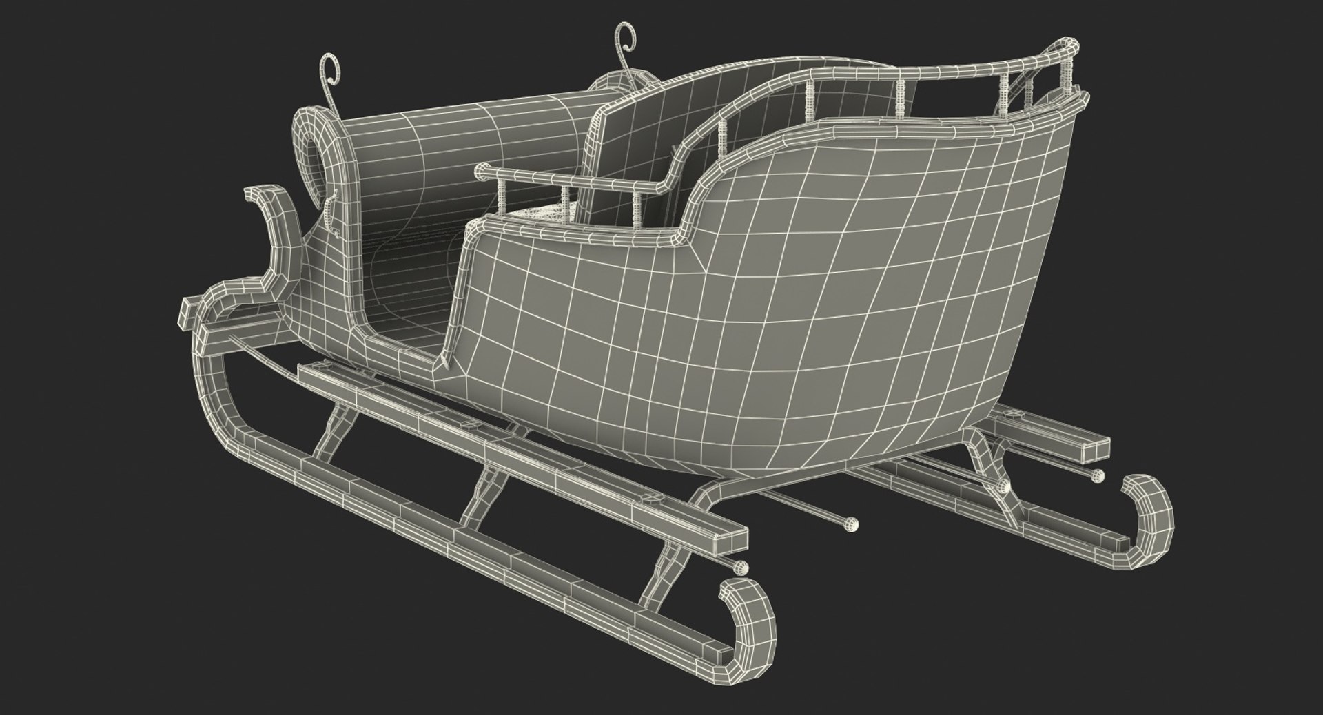Santa sleigh model - TurboSquid 1398430