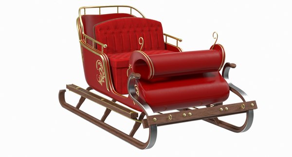 Santa sleigh model - TurboSquid 1398430