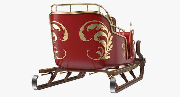 Santa sleigh model - TurboSquid 1398430