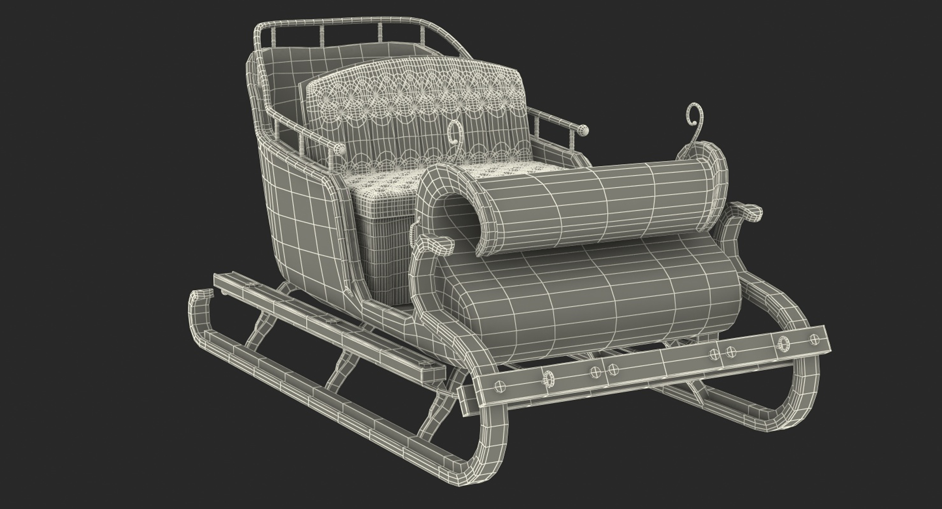 Santa Sleigh Model - TurboSquid 1398430