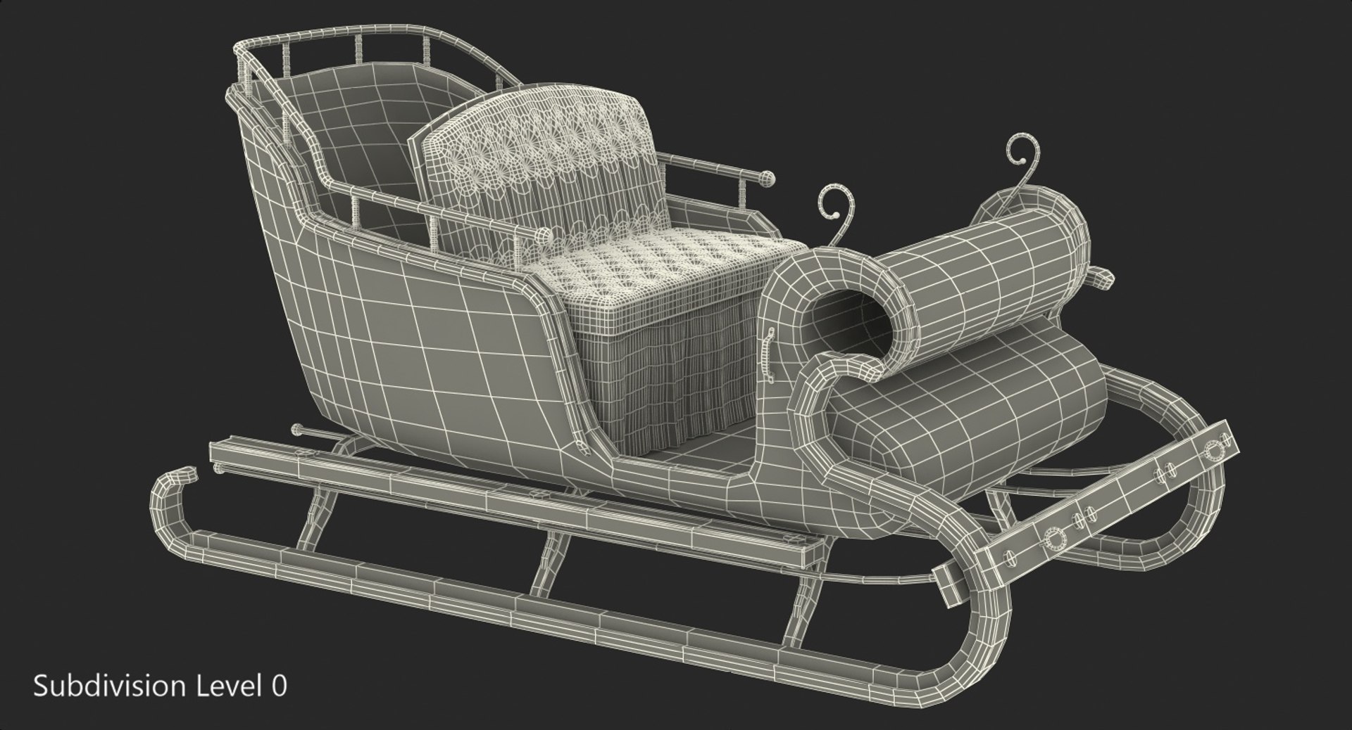 Santa Sleigh Model - TurboSquid 1398430
