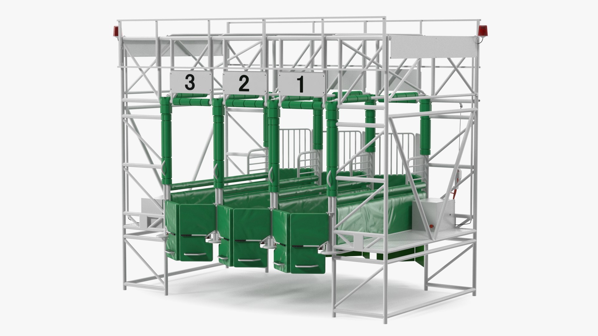 3D Horse Racing Starting Gates for 3 Places model - TurboSquid 2035738