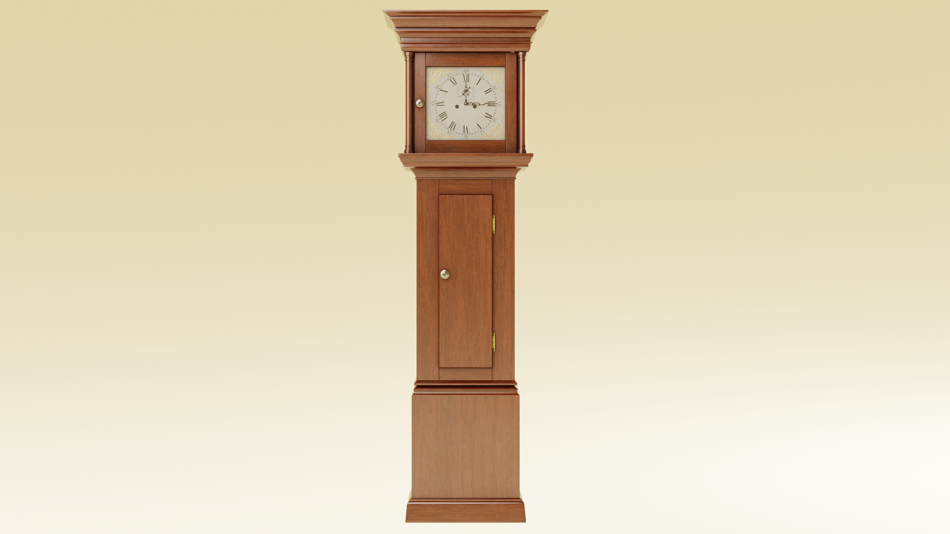 3D 18th Century English Grandfather Clock model - TurboSquid 2017107