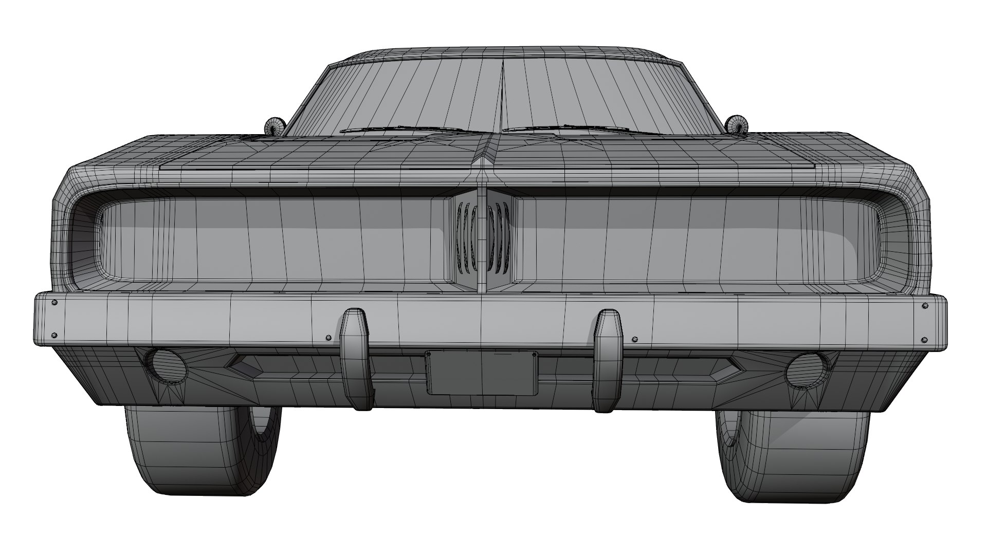 3D 1960s Muscle Car V2 Model - TurboSquid 2246468