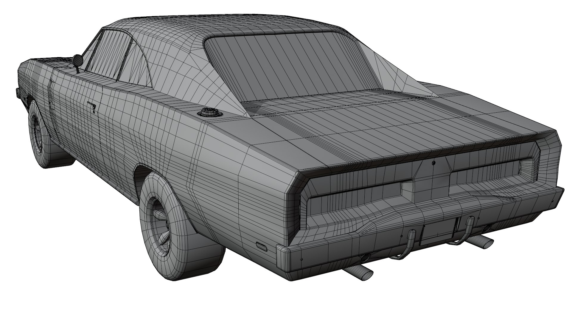 3D 1960s Muscle Car V2 Model - TurboSquid 2246468
