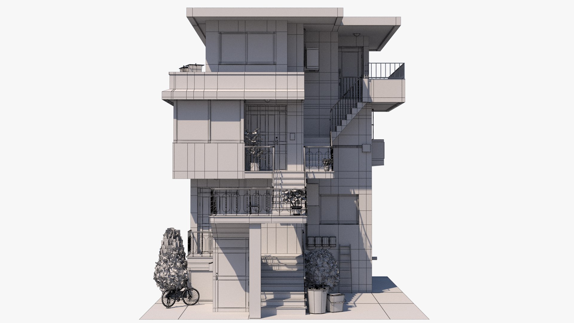 Korean Townhouse 3D model - TurboSquid 2033017