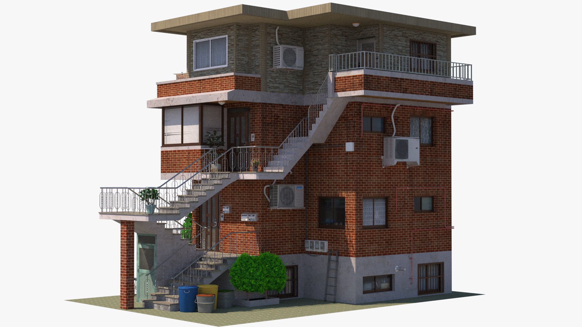 Korean Townhouse 3D Model - TurboSquid 2033017