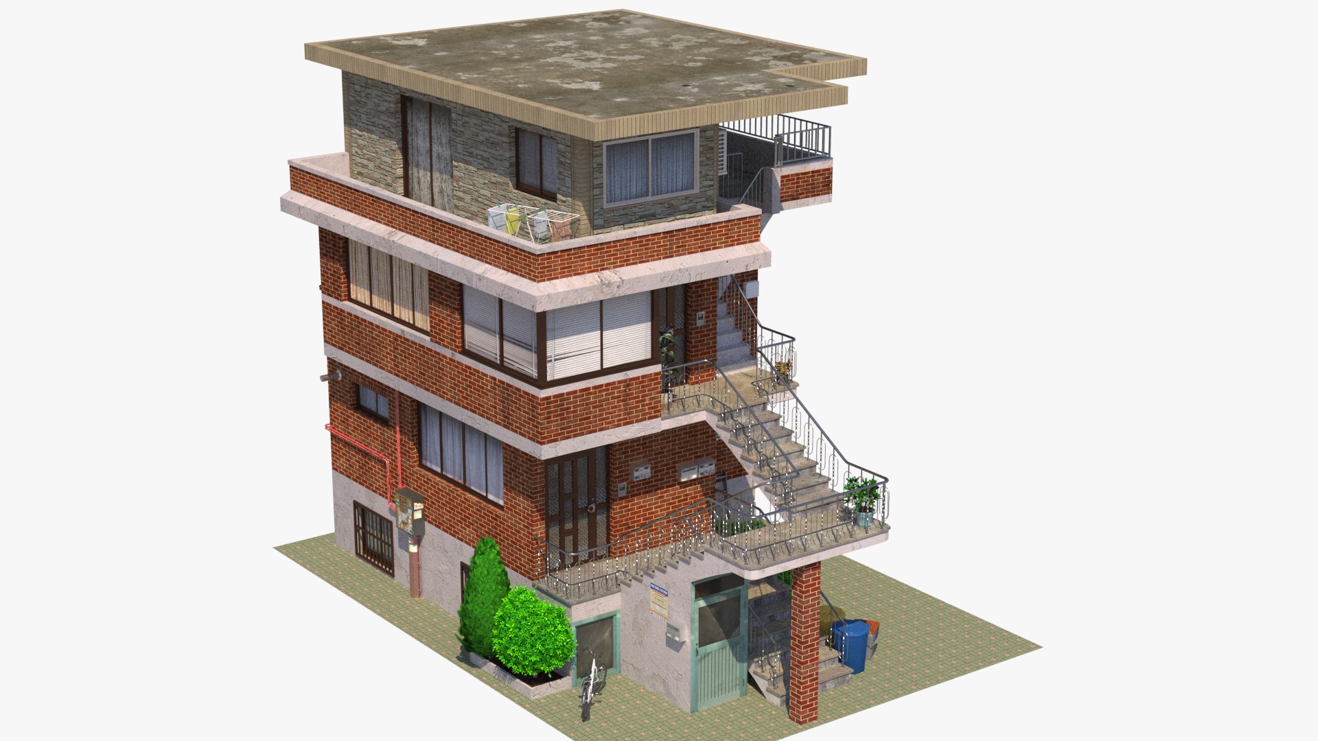 Korean Townhouse 3D Model - TurboSquid 2033017