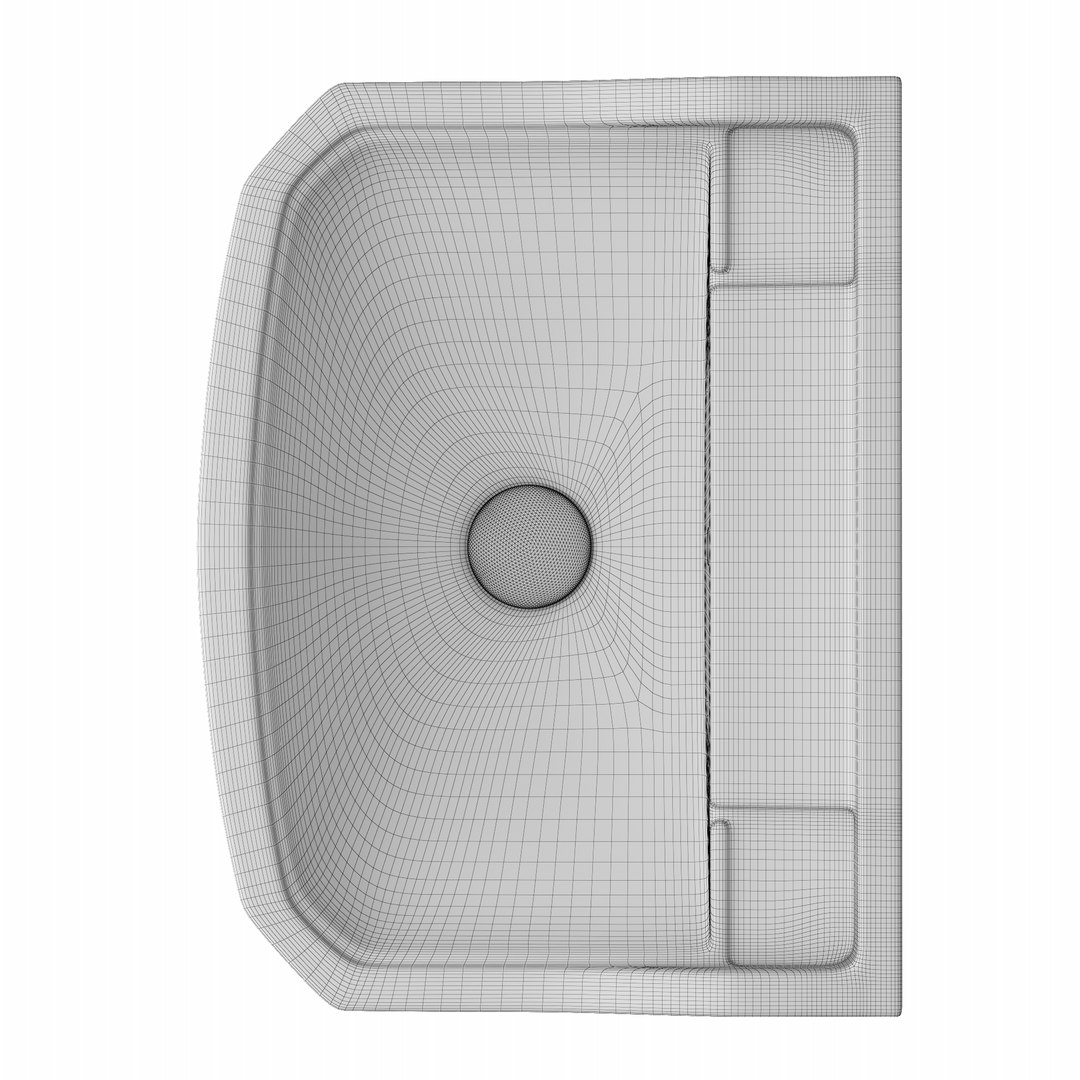 Wall Hung Rectangle Wash Basin 3D Model - TurboSquid 1694190