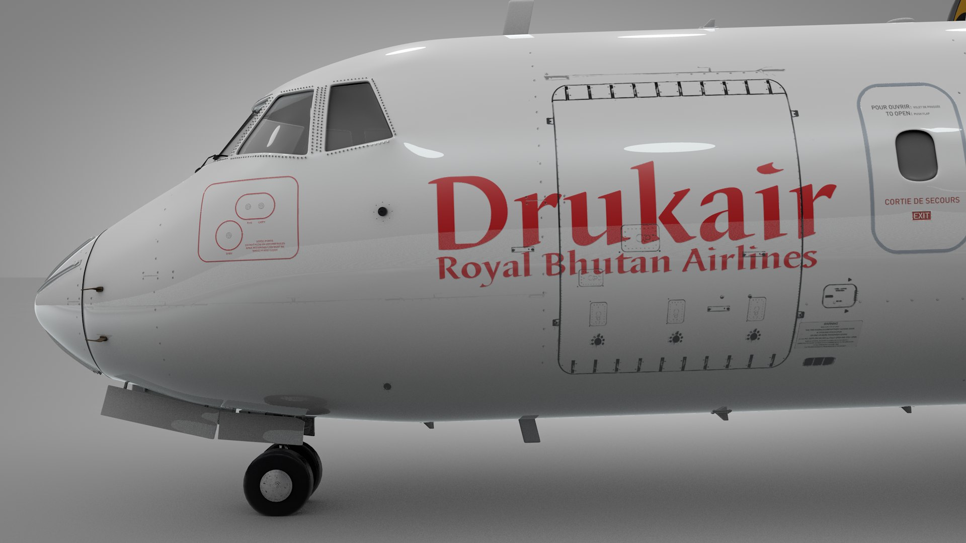 ATR 72 DRUKAIR L1880 3D Model - TurboSquid 1999626