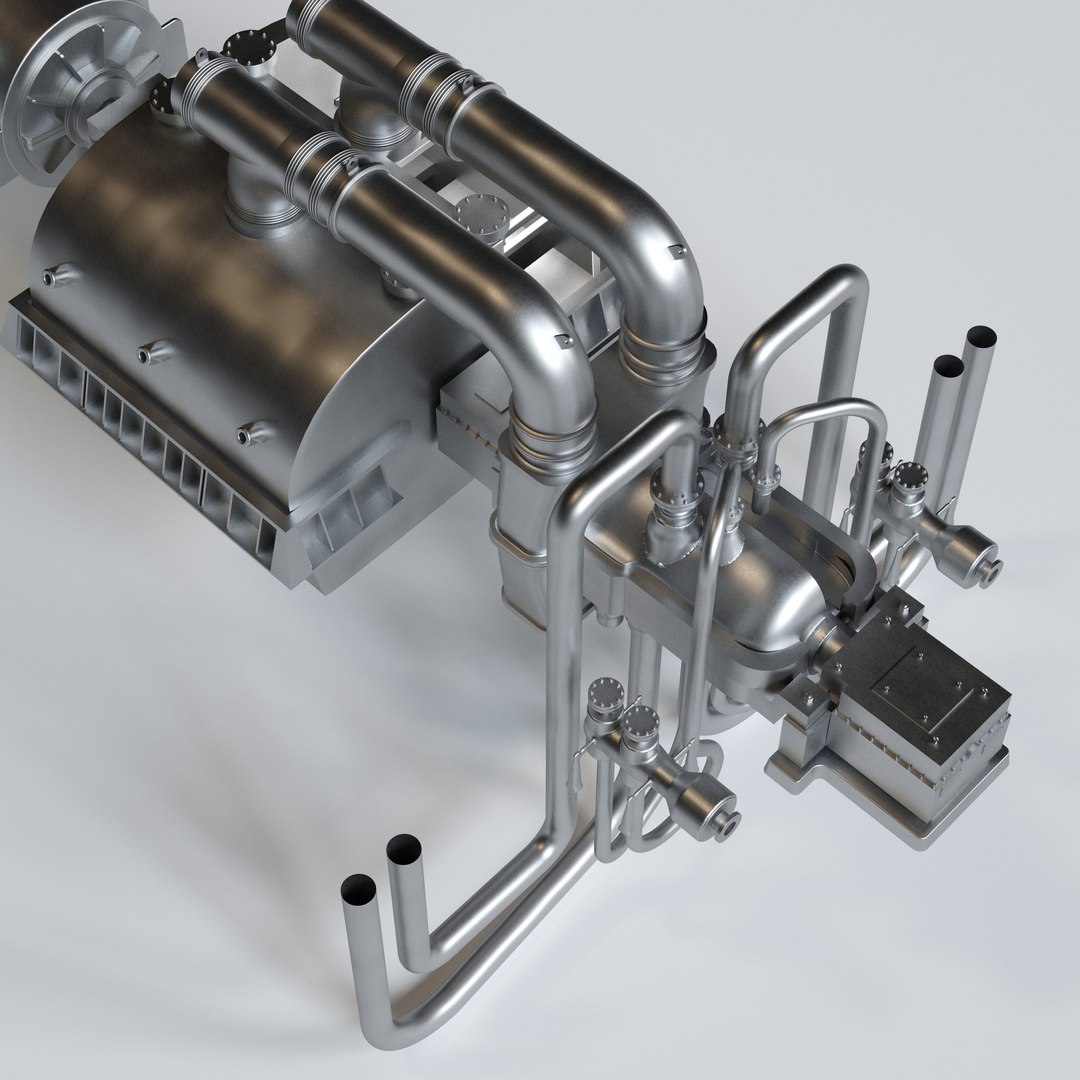 3D Steam Turbine Generator Model - TurboSquid 1545752