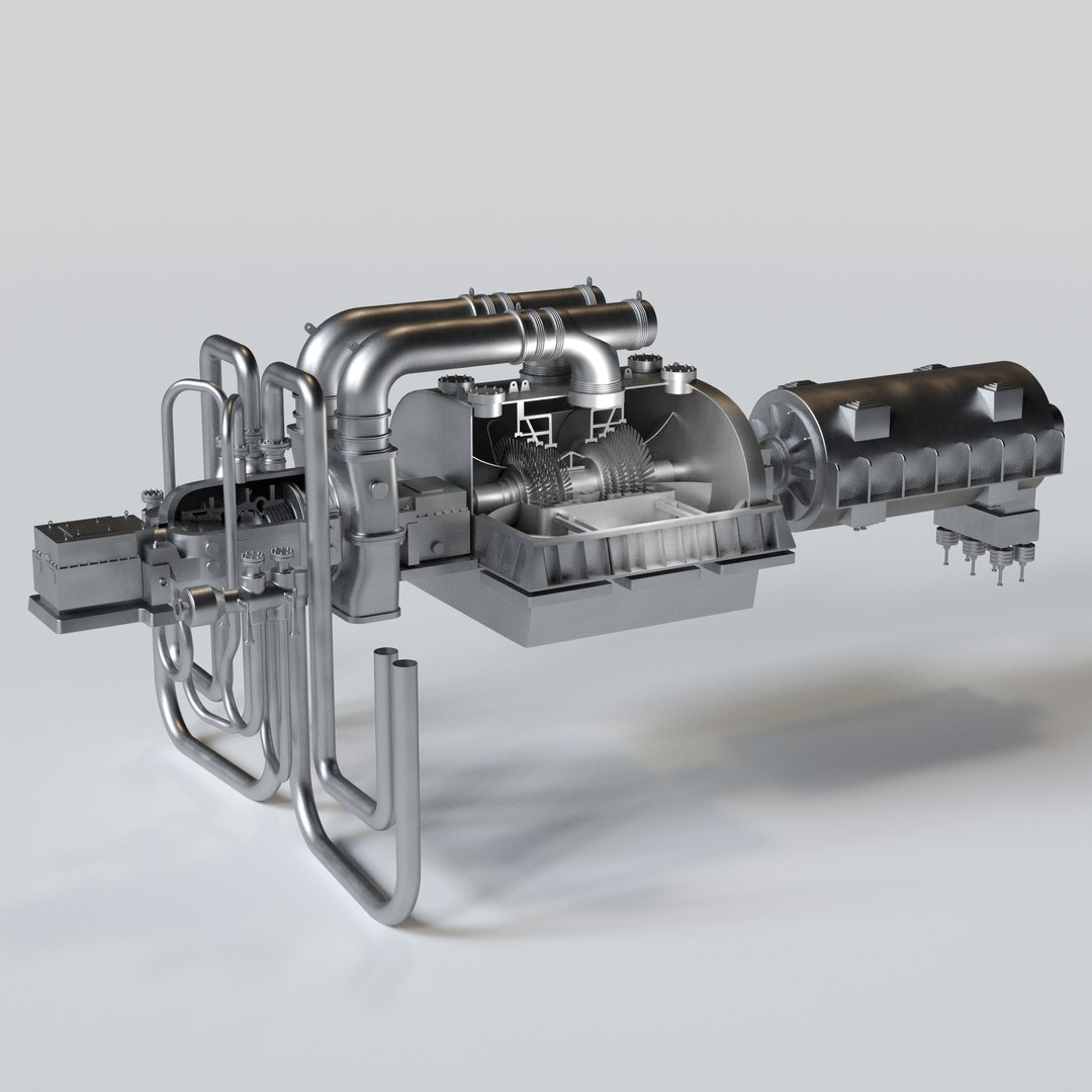 3D Steam Turbine Generator Model - TurboSquid 1545752