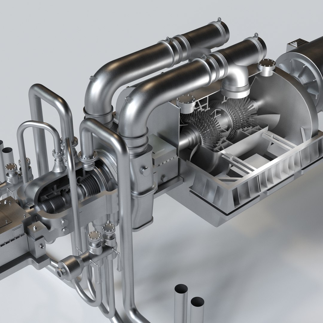 3D Steam Turbine Generator Model - TurboSquid 1545752
