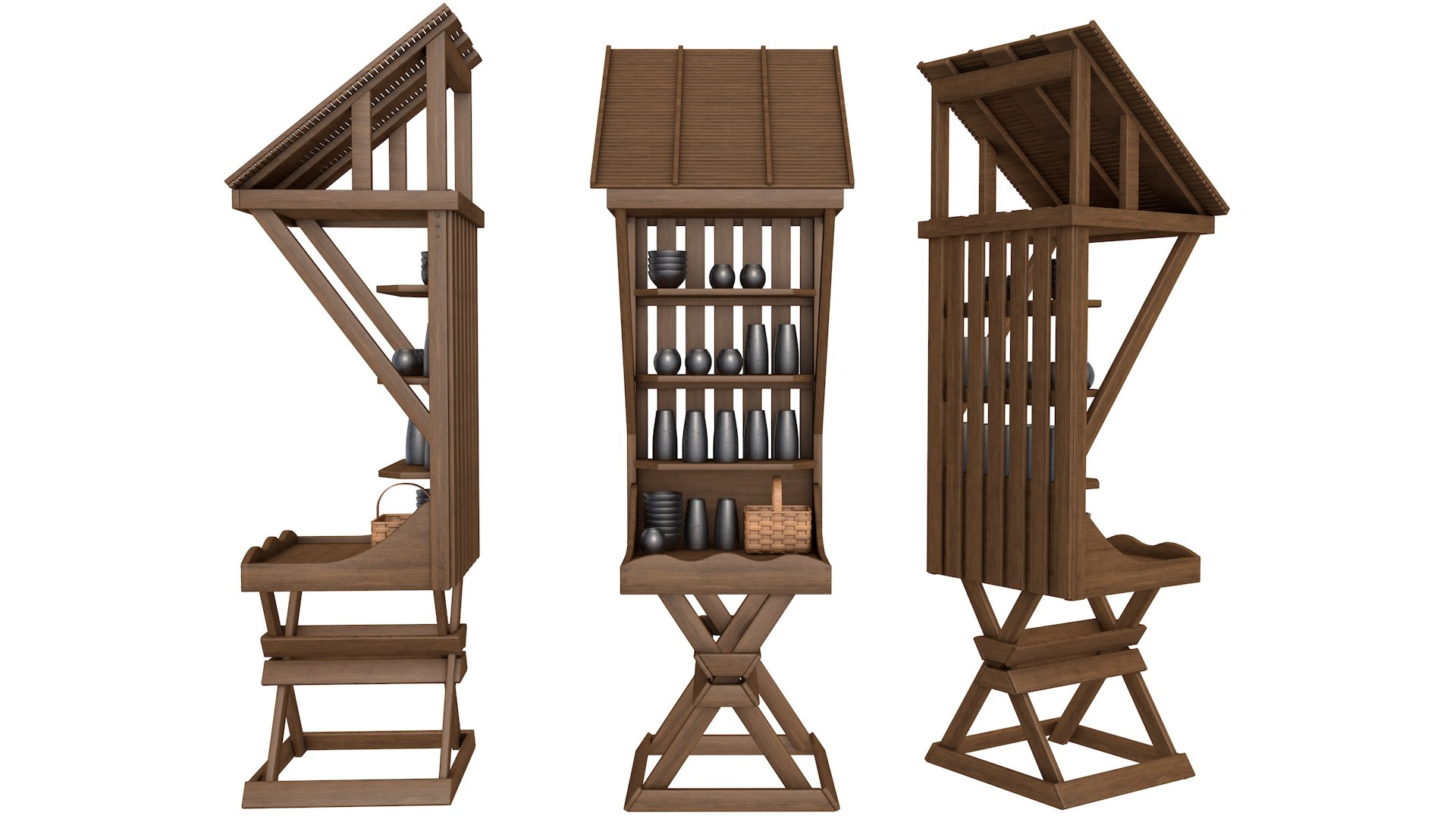 Medieval Market Stall 3D model - TurboSquid 2079621