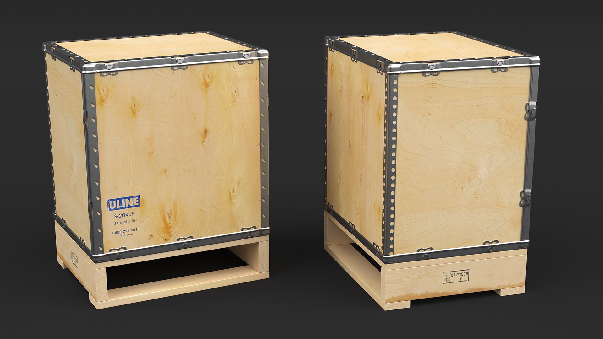 Shipping Wooden Box 24x20 Inches 3D Model - TurboSquid 2114715