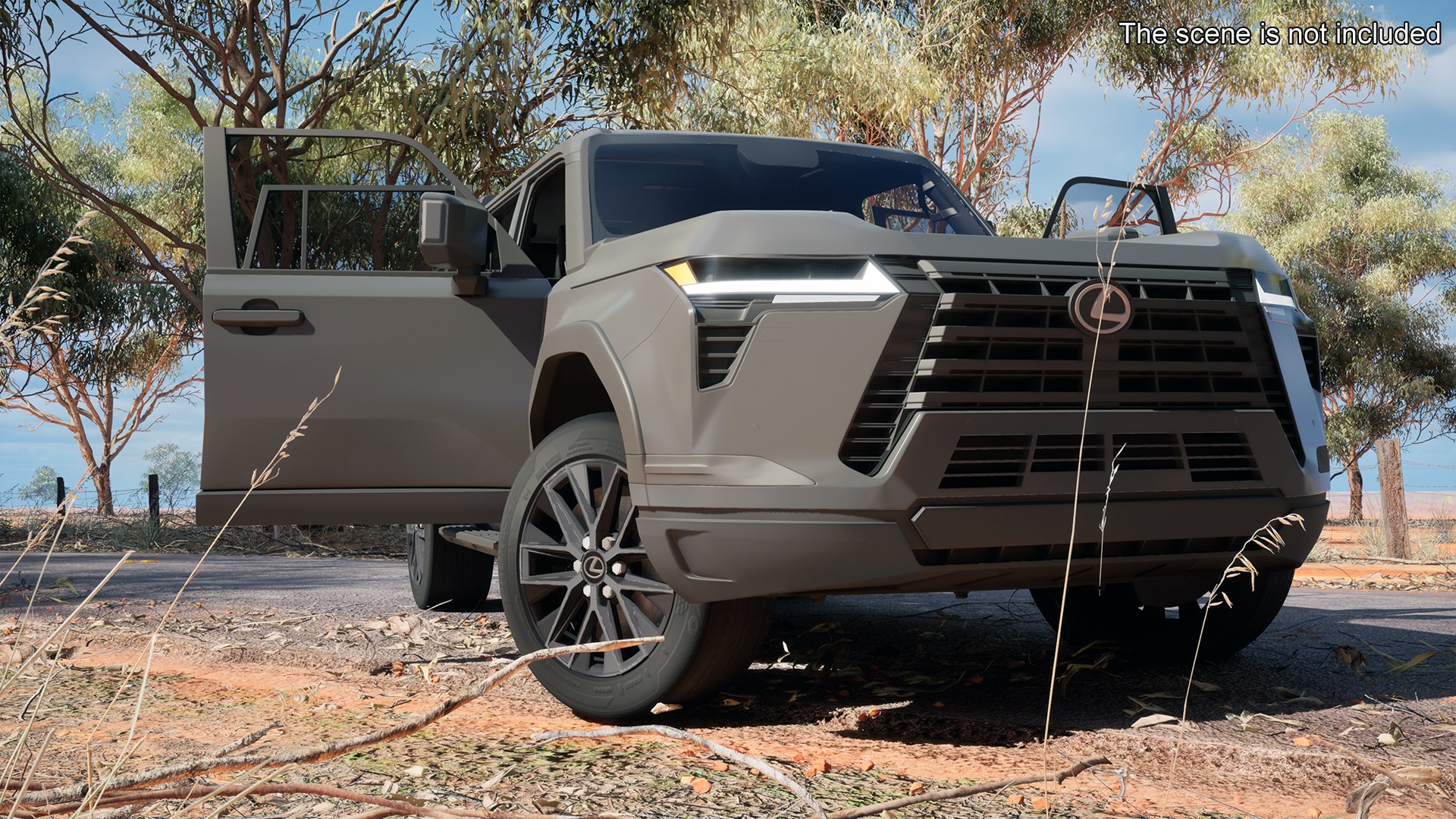 Lexus GX 550 Premium 2024 Gray Rigged for Cinema 4D 3D model ...